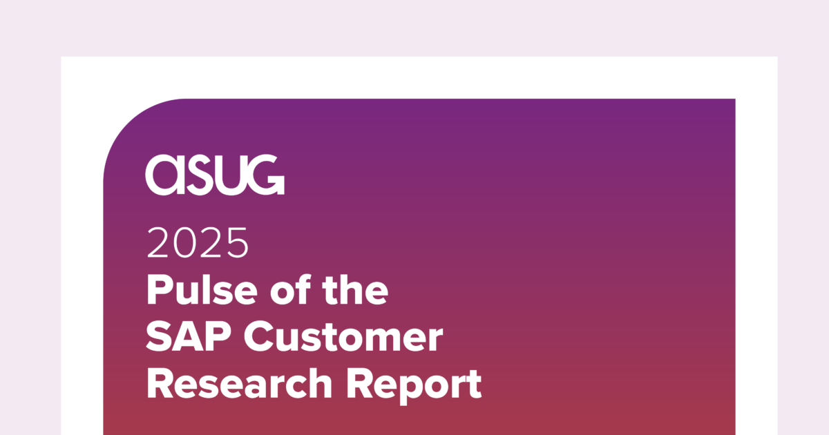 Executive Insights from the 2025 ASUG Pulse of the SAP… | ASUG
