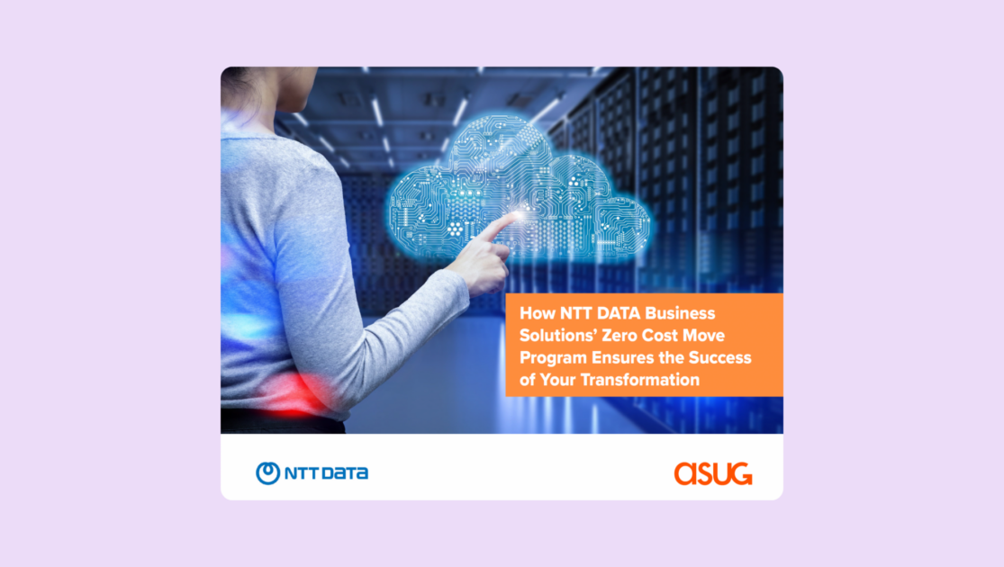 NTT DATA Business Solutions Zero Cost Move Program | ASUG